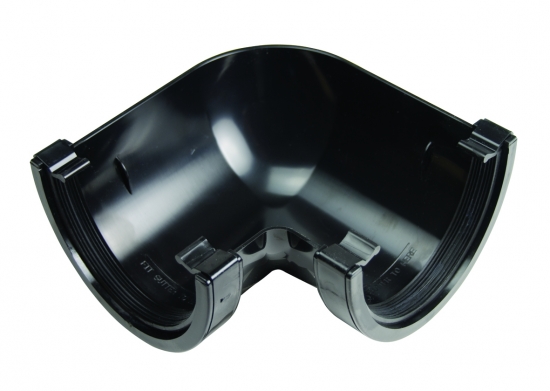 uPVC Deep Flow Gutter 90 Degree Corner Angle Black - Plastix Plus ...